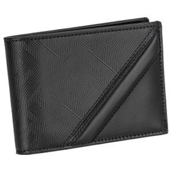 Fendi | Bags | Fendi Black Diagonal Bifold Wallet | Poshmark
